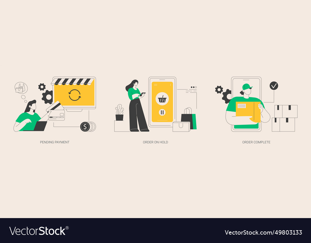 E Commerce Purchase Processing Abstract Concept Vector Image