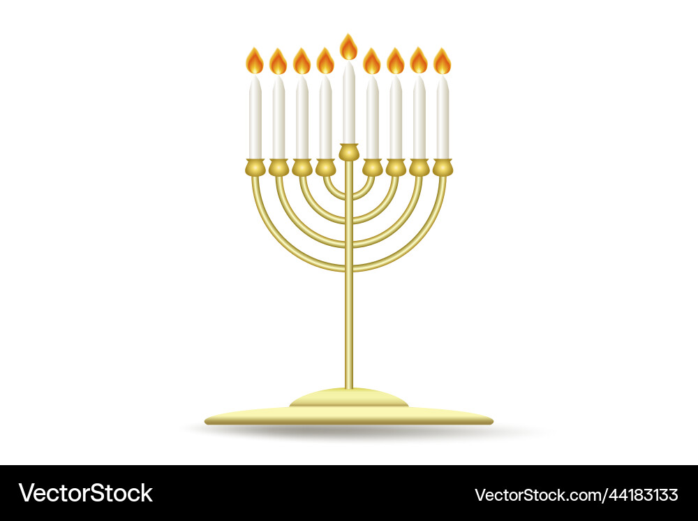 Hanukkah poster with menorah Royalty Free Vector Image