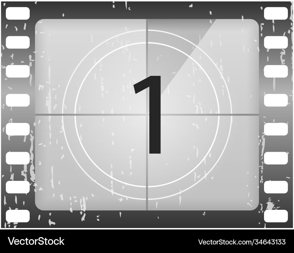 Movie countdown film Royalty Free Vector Image