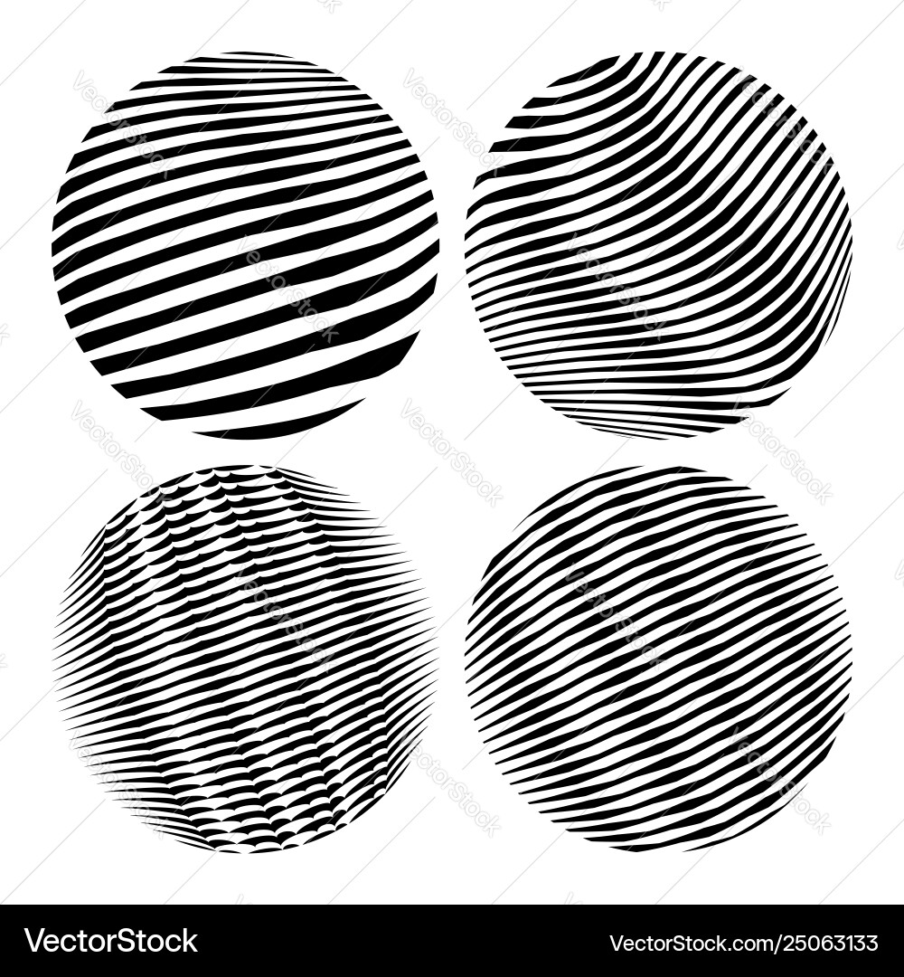 Round shapes geometric abstractions Royalty Free Vector