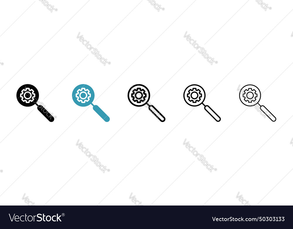 Search engine optimization icon set seo analysis Vector Image