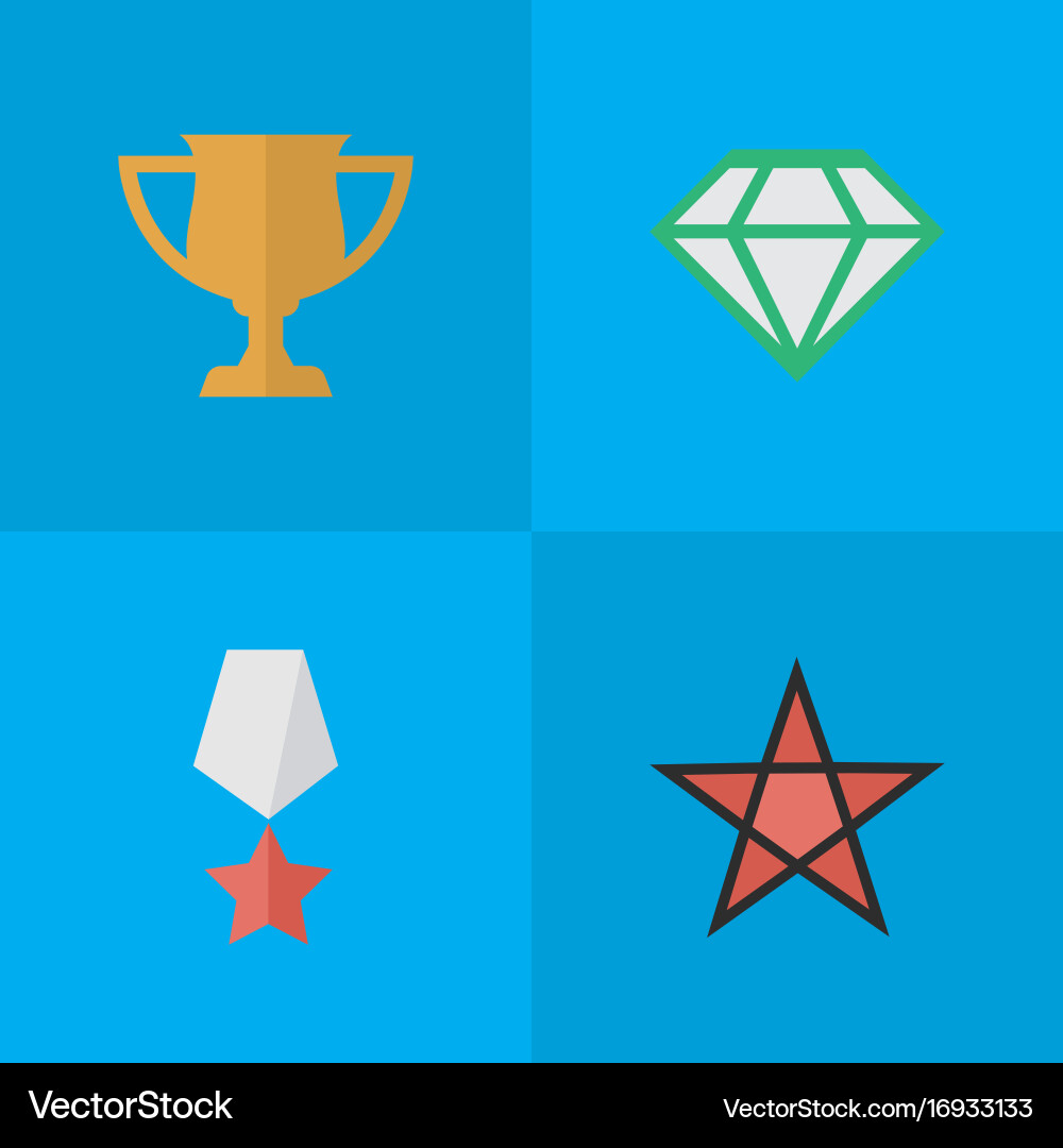 Set of simple achievement Royalty Free Vector Image