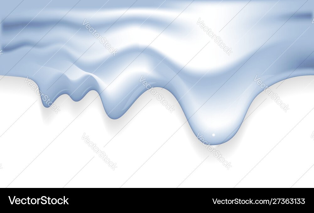 Transparent isolated blue water spills and wave Vector Image