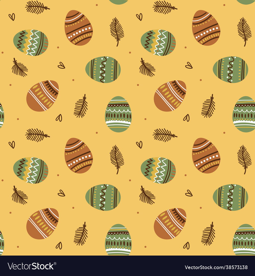 A seamless pattern painted eggs Royalty Free Vector Image