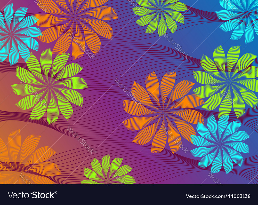 African Wax Print Fabric Ethnic Flowers Ornament Vector Image