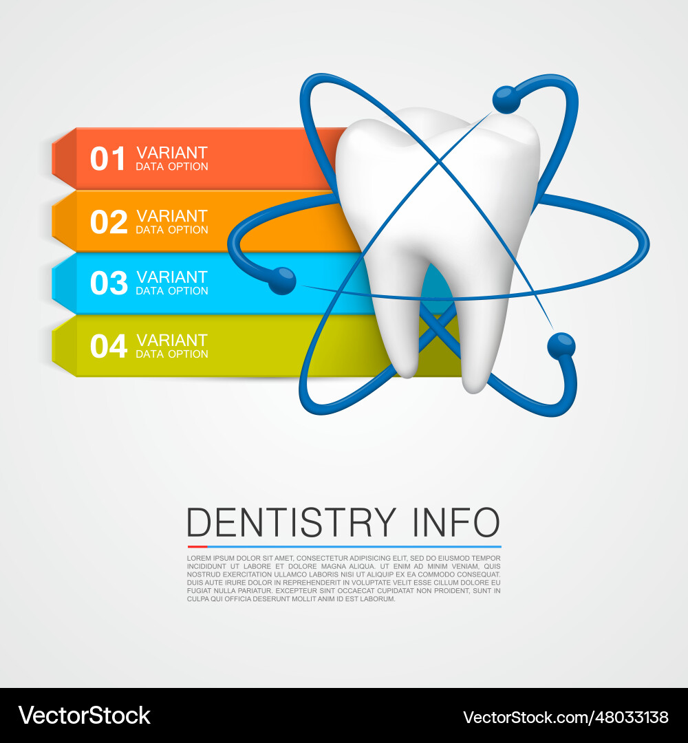 Dentistry info medical art creative Royalty Free Vector