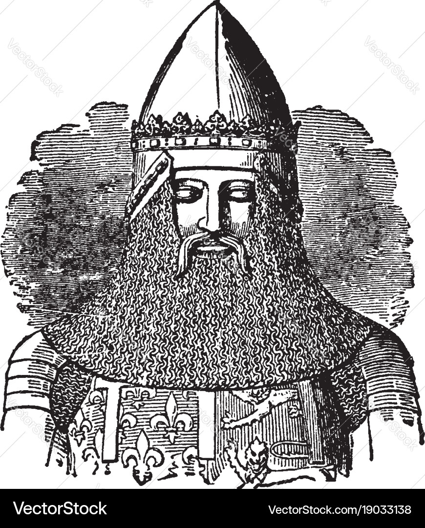 Edward the black prince vintage Royalty Free Vector Image