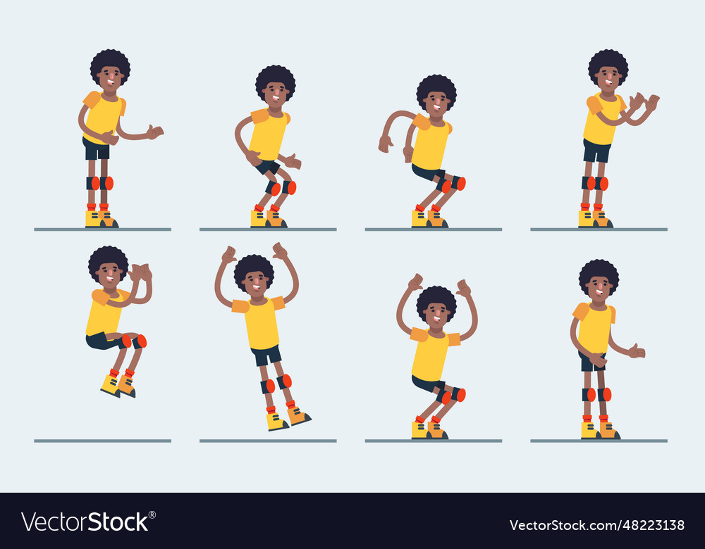 Flat design animation frames element set Vector Image