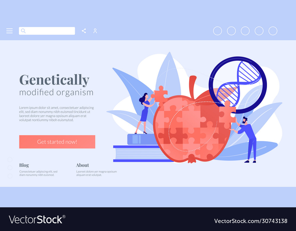 Genetically modified organism concept landing page