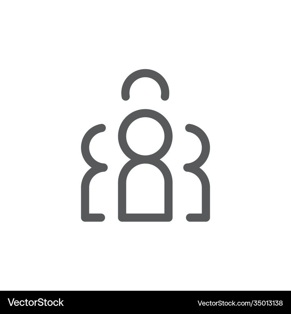 Group four people symbol isolated on white Vector Image