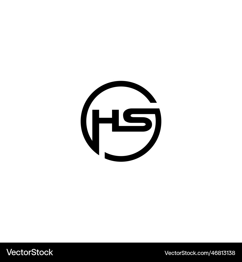 Hs logo design template graphic branding Vector Image