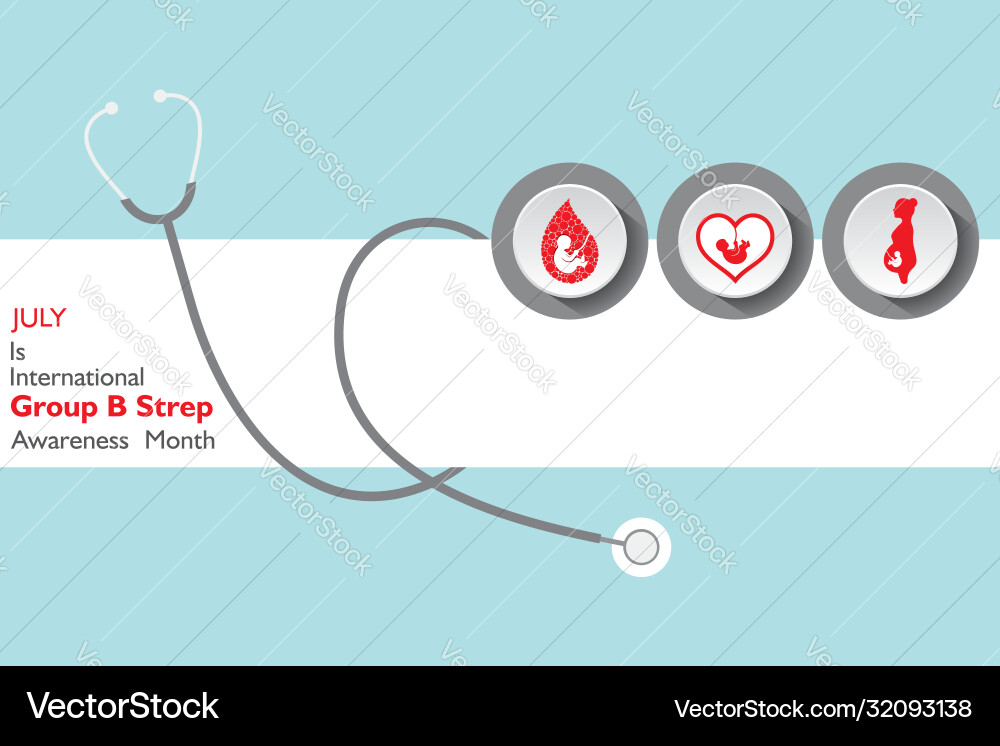 International group b strep throat awareness Vector Image
