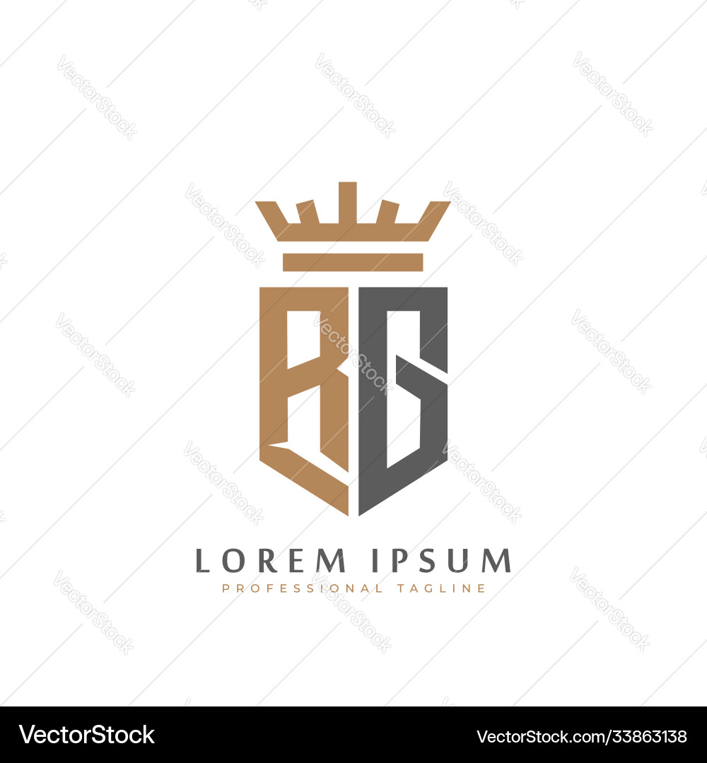 Premium rg monogram two letters rg elegant Vector Image