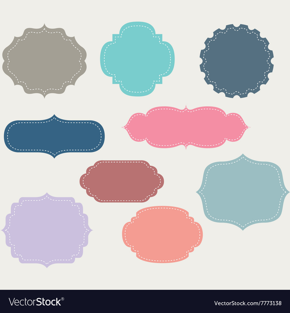 Retro digital frames collections Royalty Free Vector Image