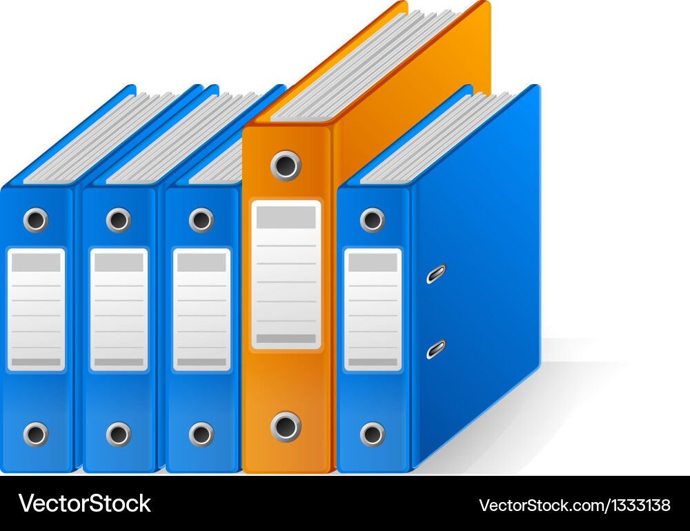 Set of colorful ring binders Royalty Free Vector Image