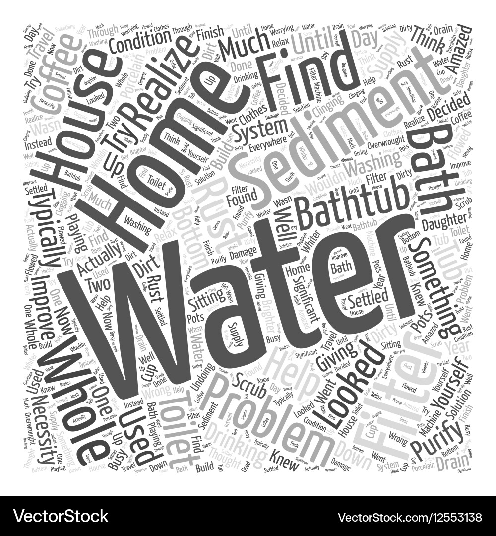 Whole house water filter Word Cloud Concept Vector Image