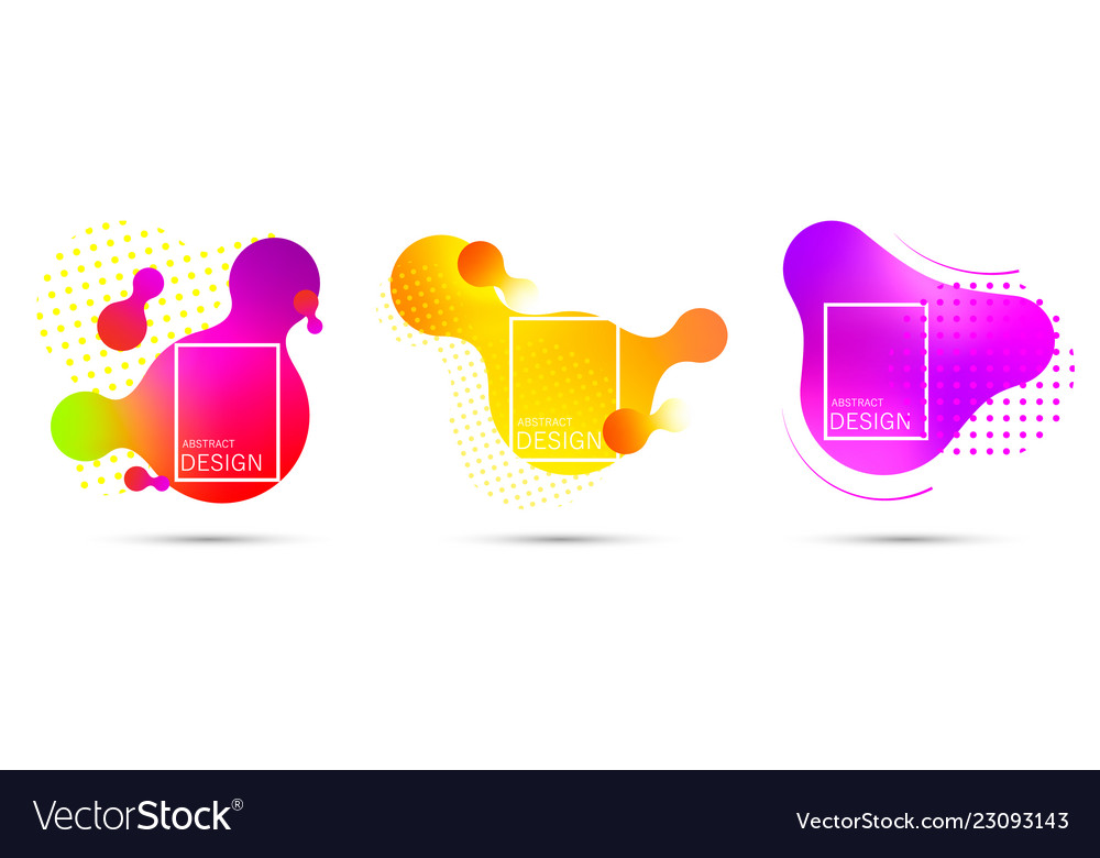 Abstract liquid shape gradient Royalty Free Vector Image