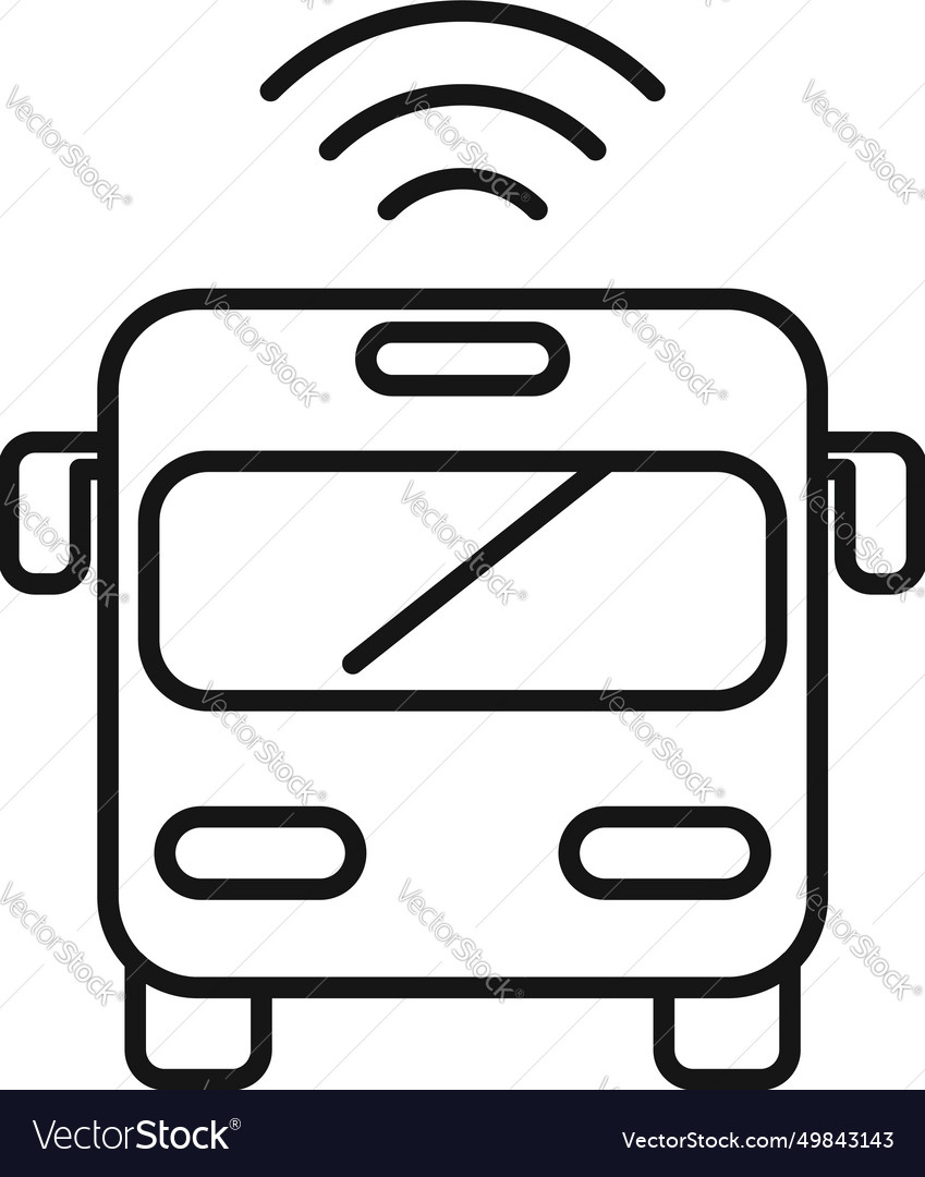 Bus road sensor icon outline alert care Royalty Free Vector Bus road sensor icon outline alert care Royalty Free Vector
