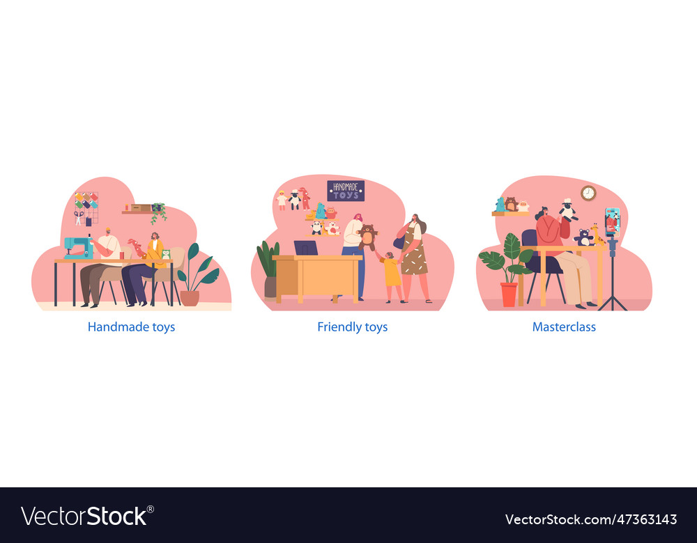 Isolated elements with creative masters making Vector Image