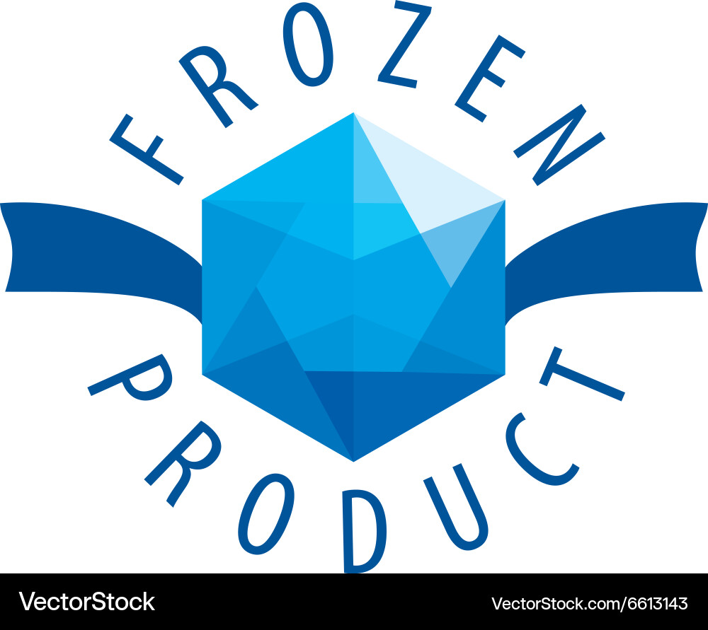 Logo for frozen products Royalty Free Vector Image