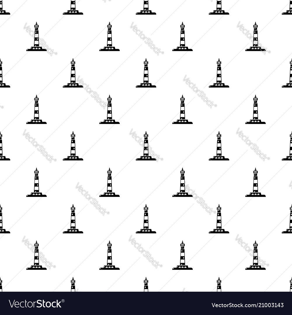 Ocean lighthouse pattern seamless Royalty Free Vector Image