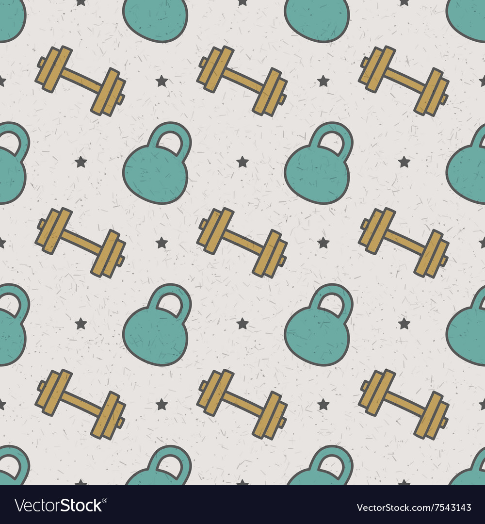 Pattern dumbbells and weights Royalty Free Vector Image