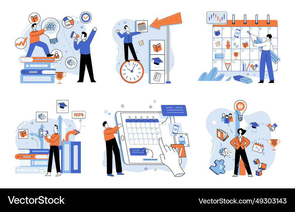 Self management taking responsibility for ones Vector Image