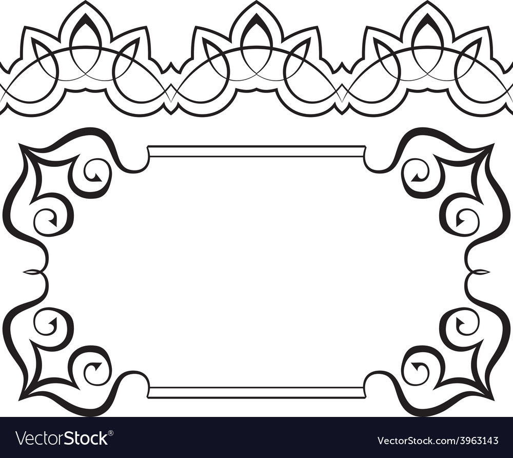 Set frames and borders elements for design Vector Image