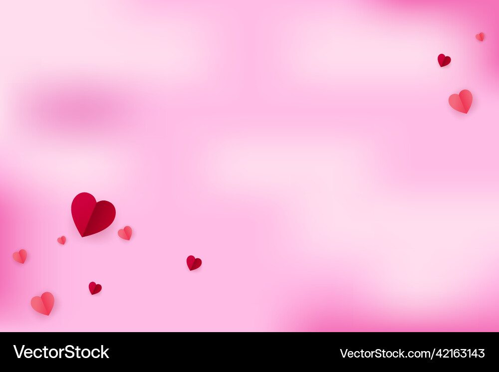 Soft pink abstract background with love paper Vector Image