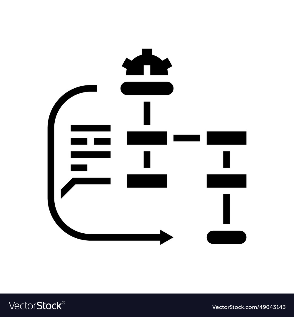 Uml Diagrams Analyst Glyph Icon Royalty Free Vector Image