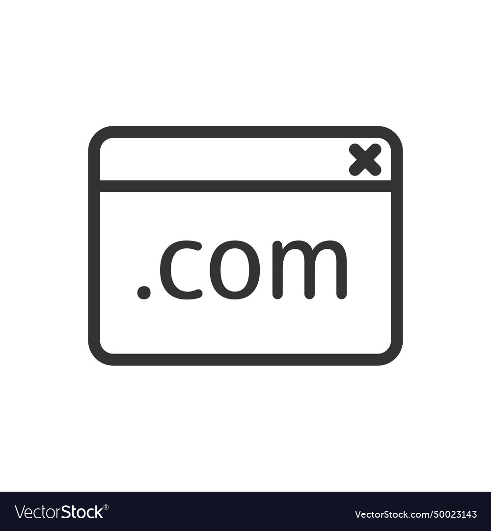 Webpage outline icon Royalty Free Vector Image