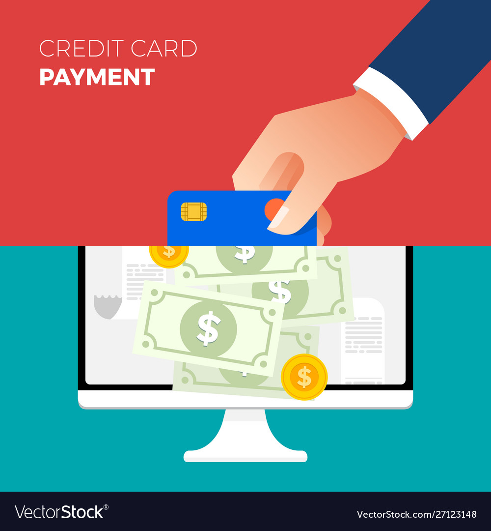 Flat design concept payment method Royalty Free Vector Image