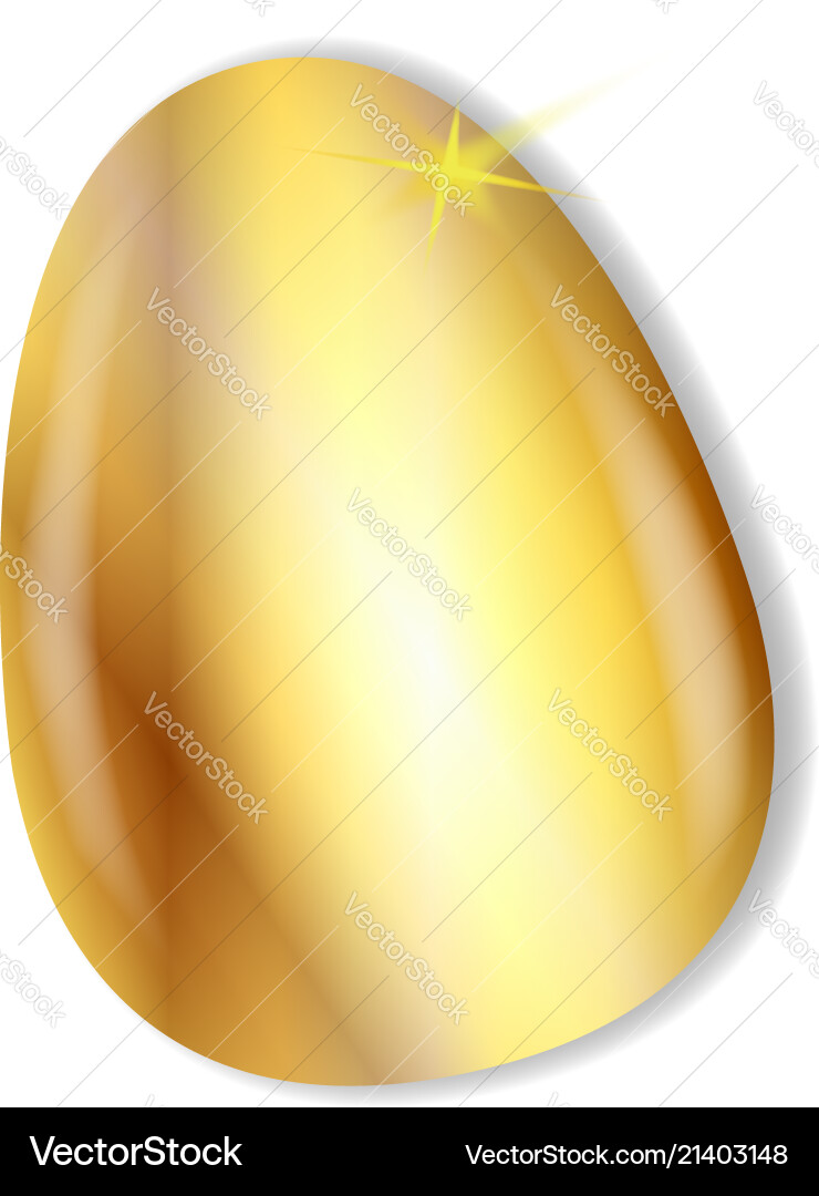 Gold easter egg Royalty Free Vector Image - VectorStock