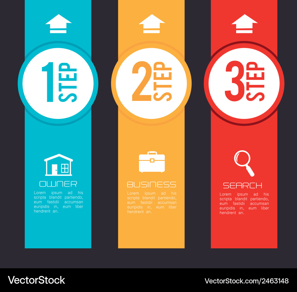 Infographic design over dark background Royalty Free Vector