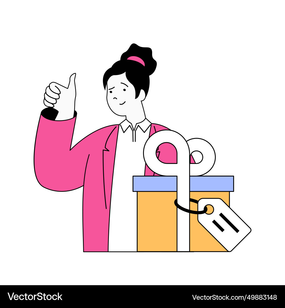 Mobile commerce concept with cartoon people in Vector Image