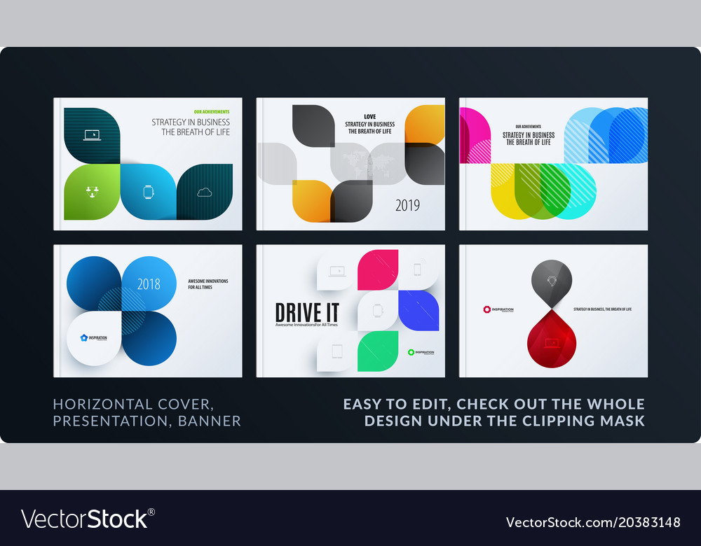Presentation abstract set of modern Royalty Free Vector