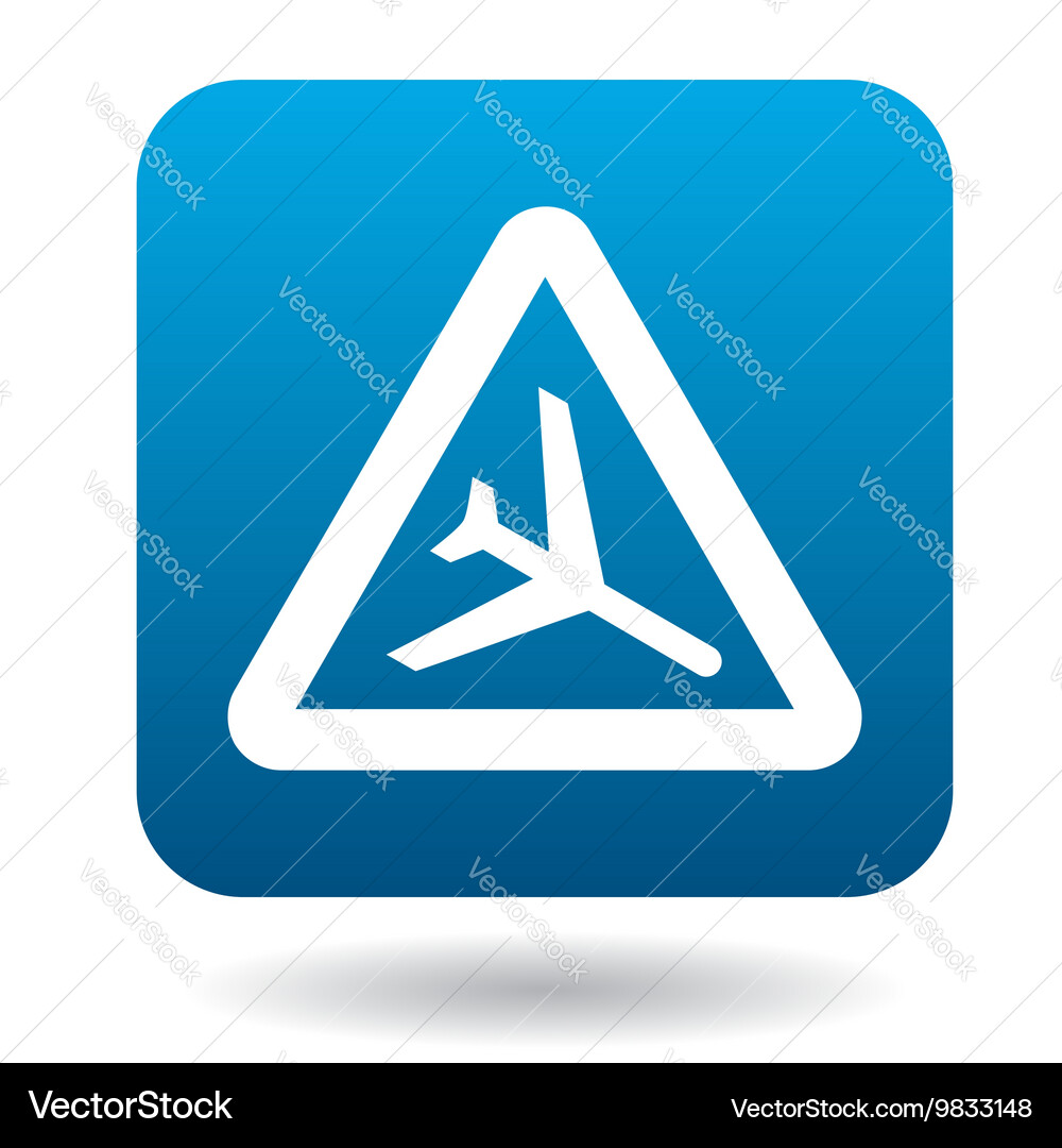Sign airport icon simple style Royalty Free Vector Image