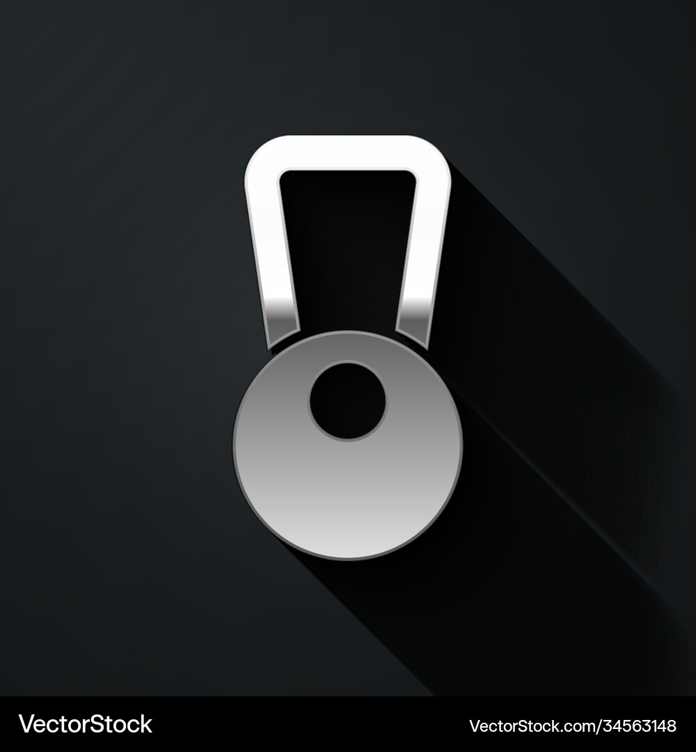 Silver kettlebell icon isolated on black Vector Image