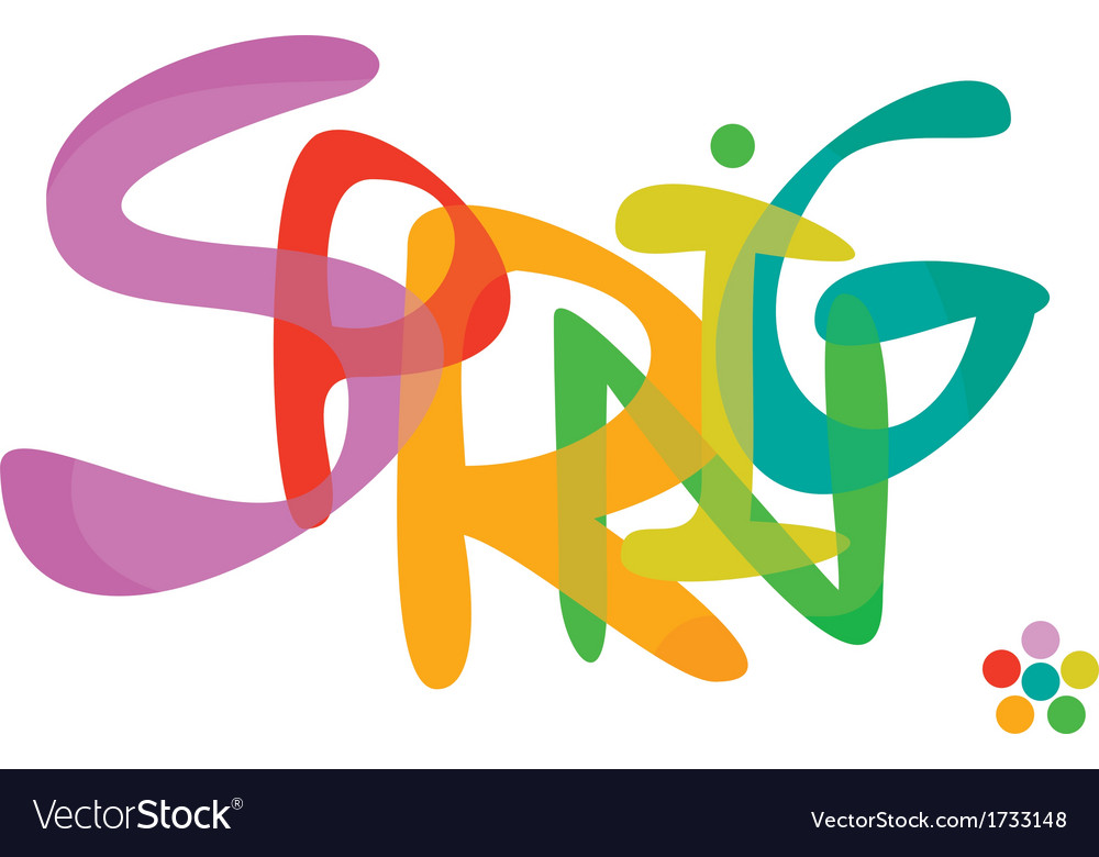 Spring font Royalty Free Vector Image - VectorStock