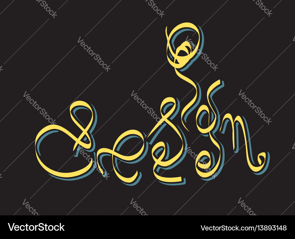 Stylish word design hand lettering Royalty Free Vector Image