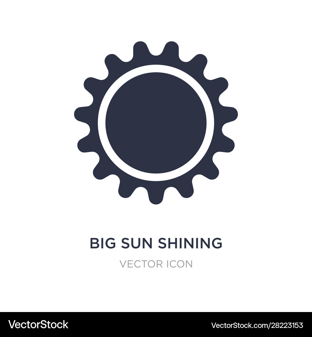 Big sun shining icon on white background simple Vector Image