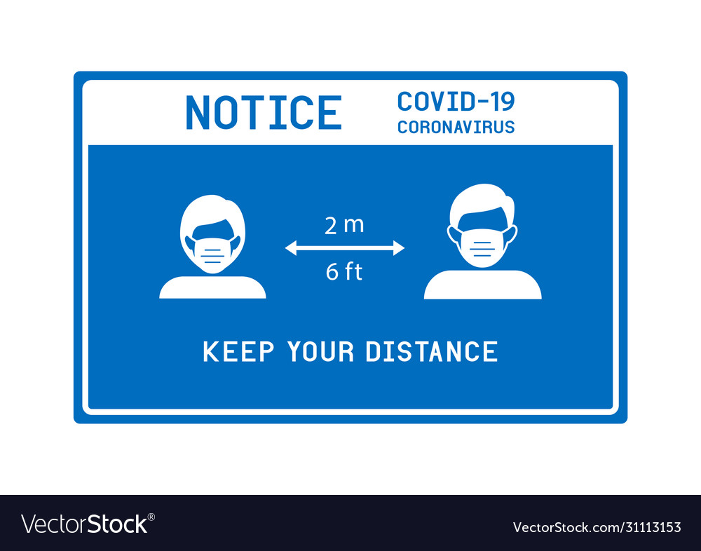 Covid19-19 coronavirus icon with social distance Vector Image