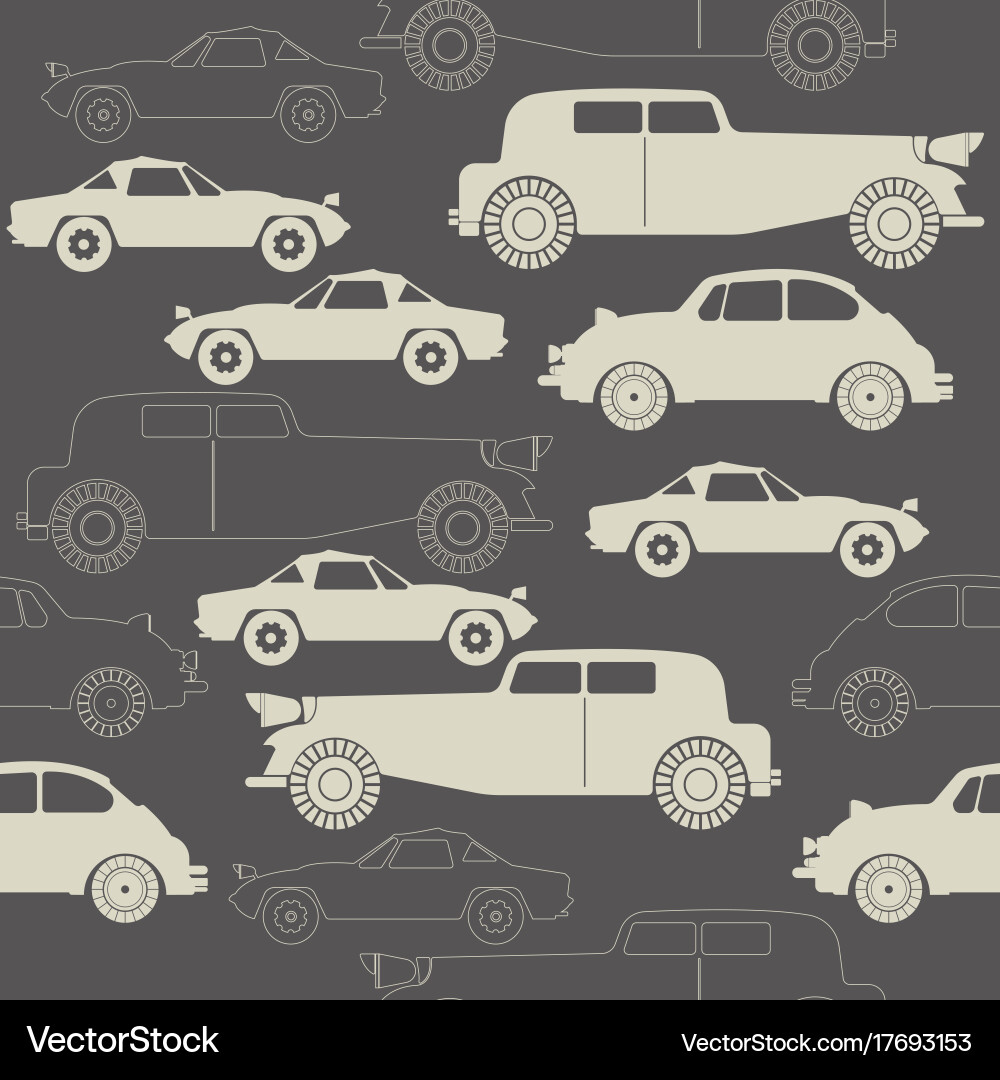 Elegant seamless pattern with retro cars Vector Image