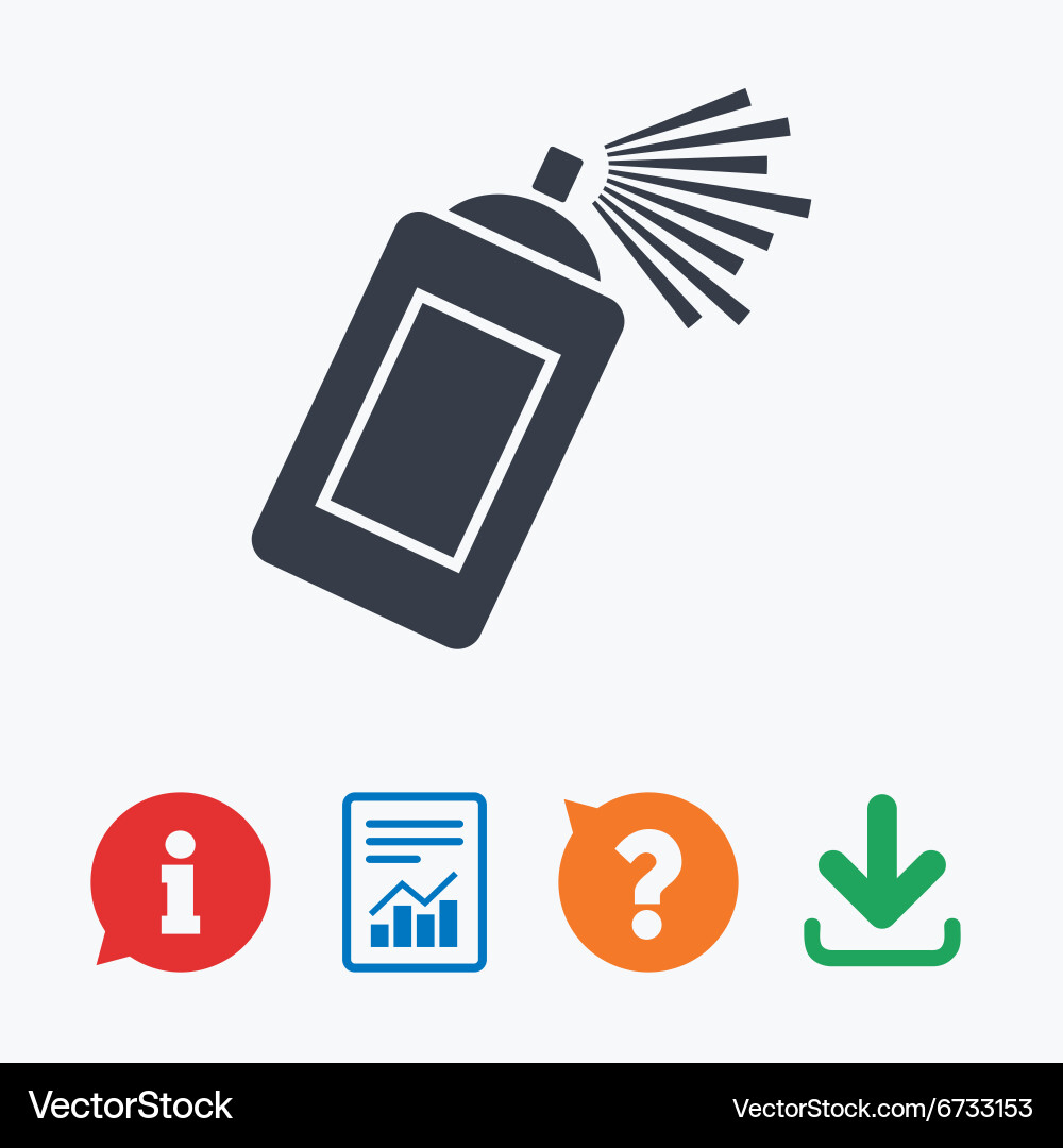 Graffiti spray can sign icon aerosol paint Vector Image