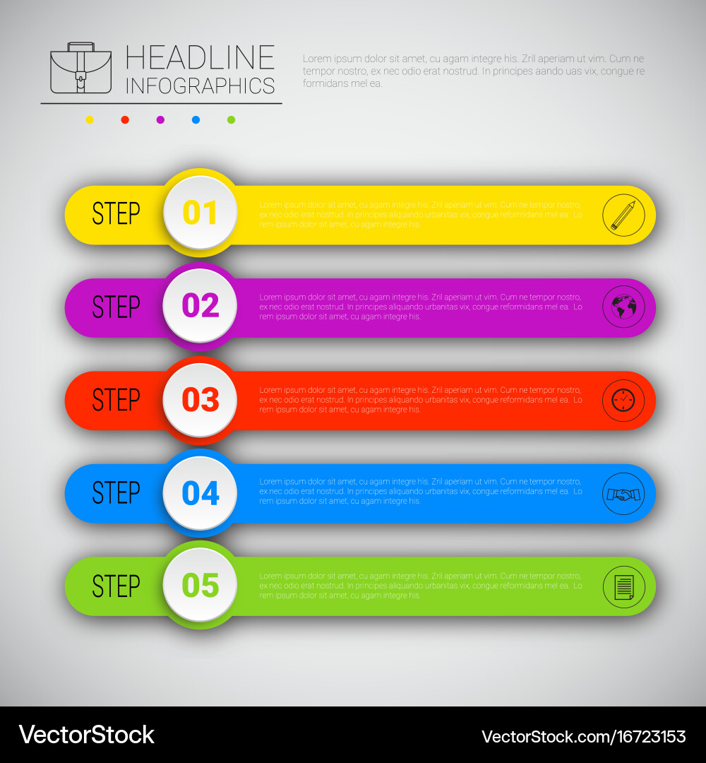 Headline infographic design business data graphic Vector Image