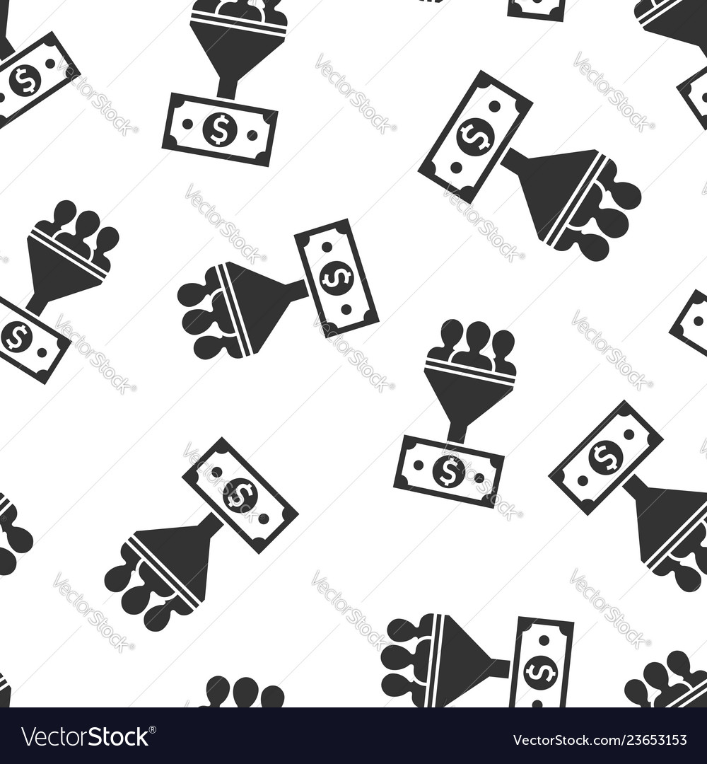 Lead management icon seamless pattern background Vector Image