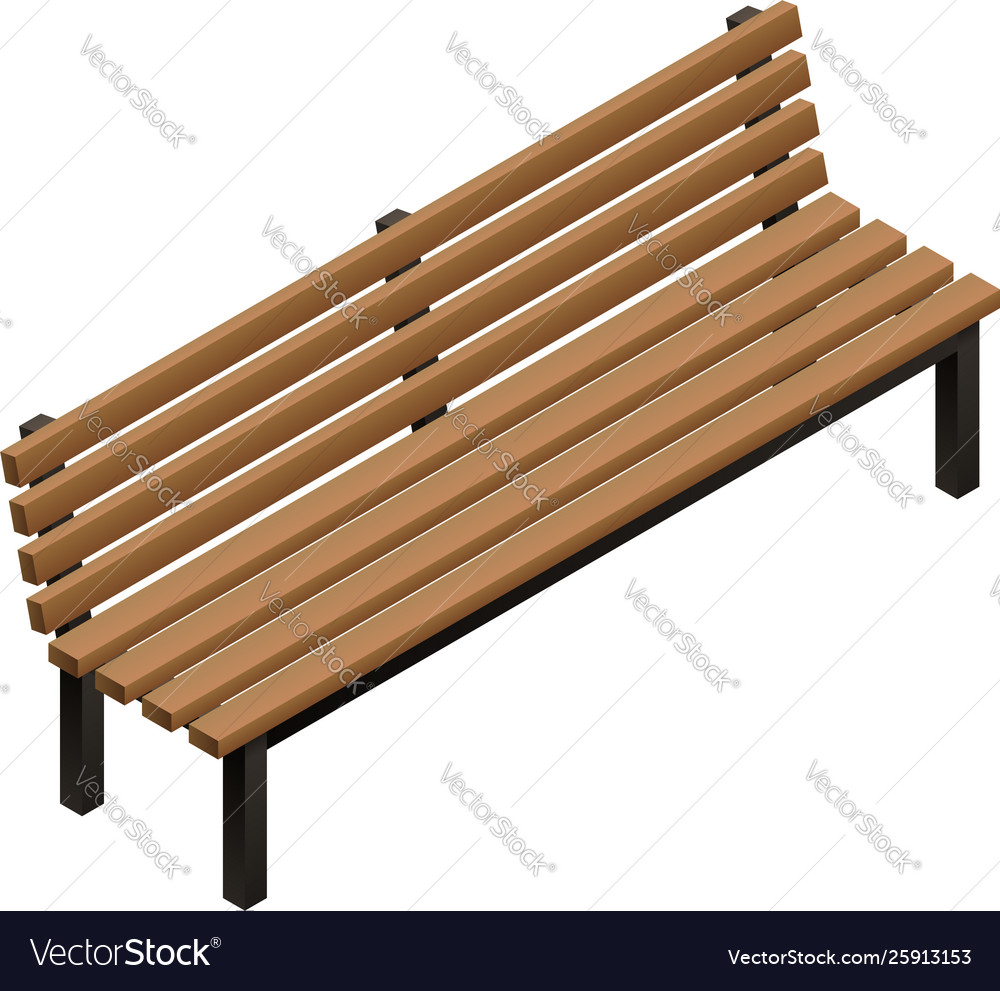 Park bench icon isometric style Royalty Free Vector Image Park bench icon isometric style Royalty Free Vector Image