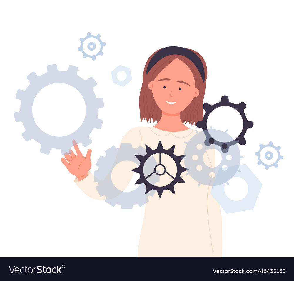 Project manager workflow Royalty Free Vector Image