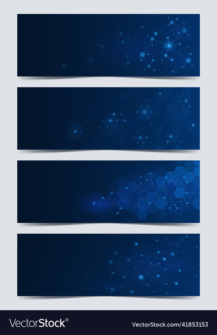 Technology banner set Royalty Free Vector Image