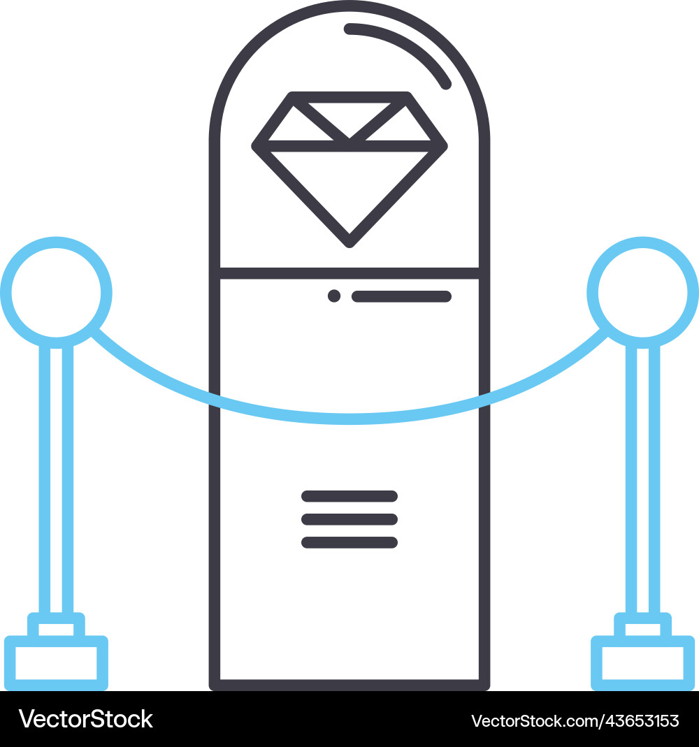 Valuable line icon outline symbol Royalty Free Vector Image